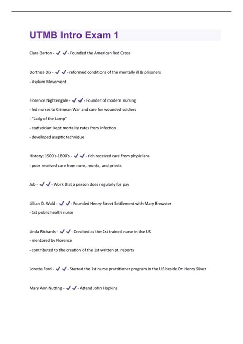 Utmb Intro Exam 1 Questions With Correct Answers Utmb Stuvia Us