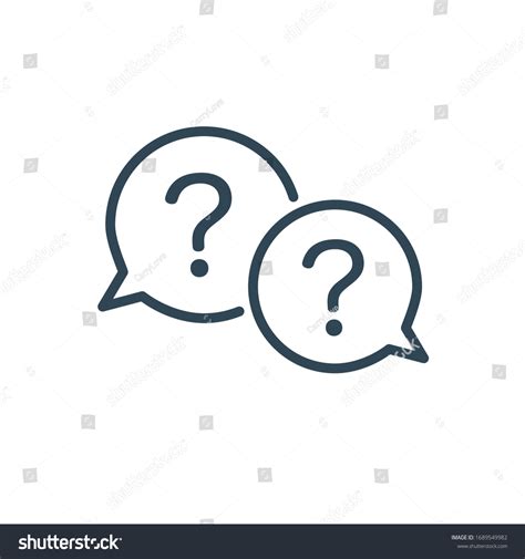 Two Linear Chat Speech Message Bubbles Stock Vector Royalty Free