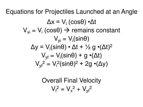 PPT Equations For Horizontally Launched Projectiles PowerPoint Presentation ID