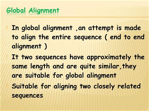 Sequencealignmentinbioinformatics 100204112518 Phpapp02 Ppt