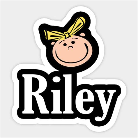 Riley Cute Kawaii Face Riley Cute Kawaii Face Sticker Teepublic