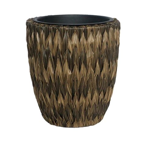 Greengrass 165 In X 15 In Dia Pp Plastic Twisted Banana Leaf Planter Brown Gr2514727 Zoro