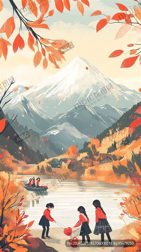 Ai创作图野外小伙伴秋天落叶 春游秋游郊游远足 秋天插画海报 红叶包装插画 秋游插画 秋天治愈插画 插画秋天 秋天文创插画 秋天插画秋高气爽 秋季冬季运动会插画 春游秋游出游 秋天美景插画