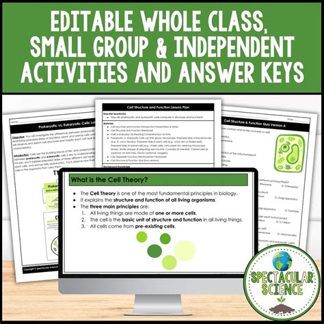 Cells And Cellular Processes Unit Bundle Spectacular Science