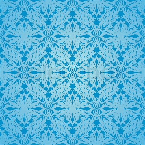 Classy Blue Wallpaper Background With Seamless Repeat Design Stock