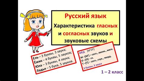 Русский язык Характеристика гласных и согласных звуков Звуковые схемы
