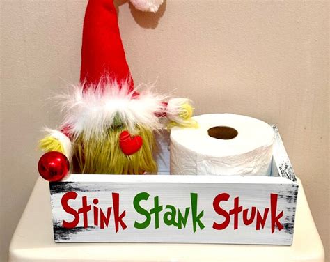 Stink Stank Stunk Decor Grinch Toilet Paper Box Grinch Decor Grinch
