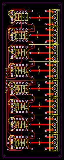 8relaylong Pcb 8 Relay Board Nwc Resources Easyeda