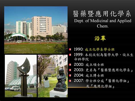 高雄醫學大學 醫藥暨應用化學系 歷史沿革