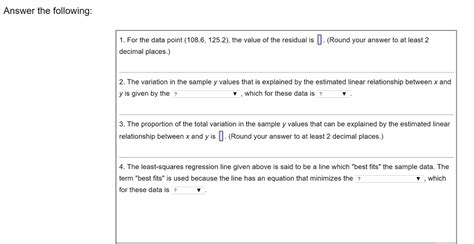 Solved Bivariate Data Obtained For The Paired Variables X Chegg Com