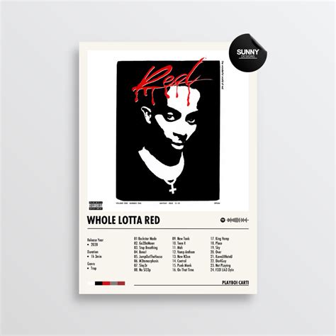 Playboi Carti Whole Lotta Red Album Cover Poster Sunny Designs