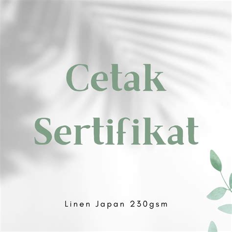 Jual Cetak Sertifikat Piagam Penghargaan Di Kertas Linen Japan 230gsm