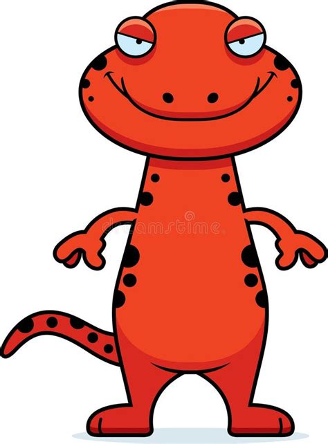 Sly Cartoon Salamander Stock Vector Illustration Of Smiling 47022100