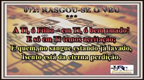 Harpa Cristã Rasgou Se o Véu Karaoke playback YouTube