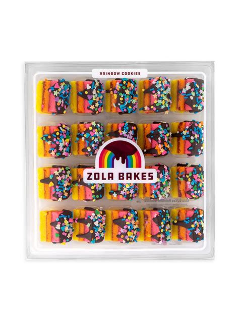 Shop Zola Bakes Rainbow Cookies Raspberry Filling With Dark Chocolate