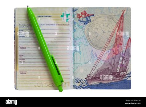 Passport Inside Page Cut Out Stock Images And Pictures Alamy