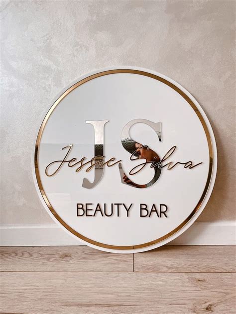 Business Logo Sign Wall Salon Signage Acrylic Sign For Office