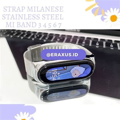 Jual Eraxus Strap Milanese Stainless Steel For Xiaomi Mi Band Gelang Tali Pengganti