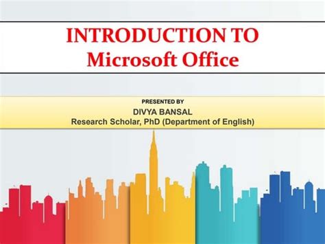Introduction To Ms Office Wordexcel And Powerpoint Ppt