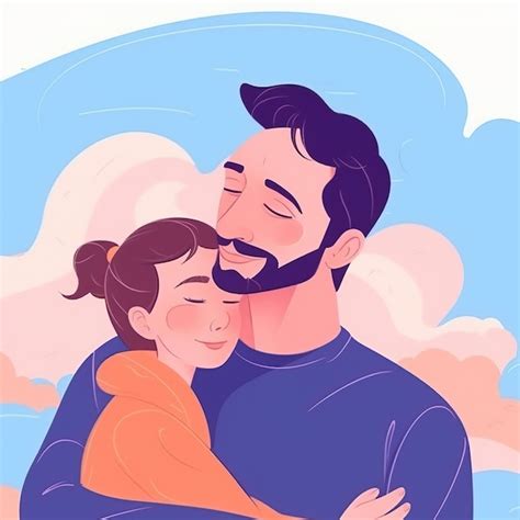 Premium Ai Image A Man And A Woman Hugging Each Other With A Sky