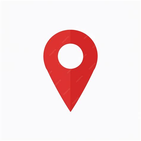Premium Vector Red Location Pin Icon For Maps And Navigation Applications Triangular Design