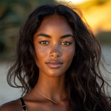 Majestic Portrayal Brown Skinned Haitian Model Alexis Simon Belle
