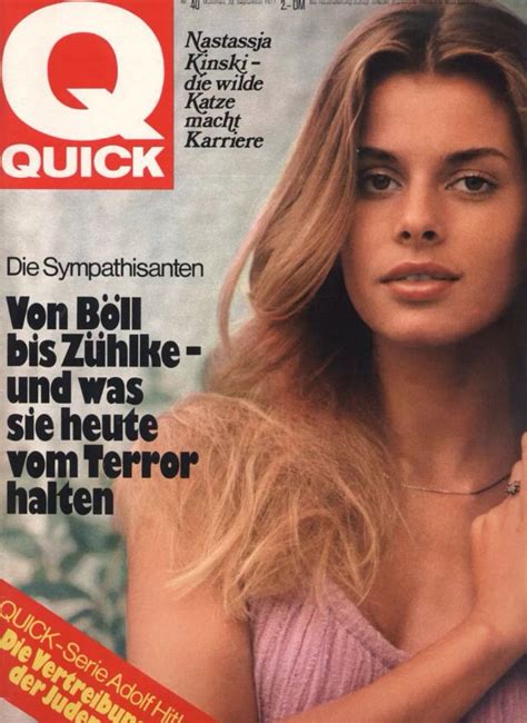 Nastassja Kinski Covers Quick Magazine Germany Nr 40 1977 Magazine Cover Movie Stars