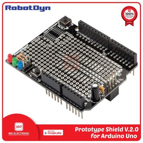 Jual ROBOTDYN PROTOTYPE SHIELD V2 0 ARDUINO UNO PROTO BOARD UNO Di