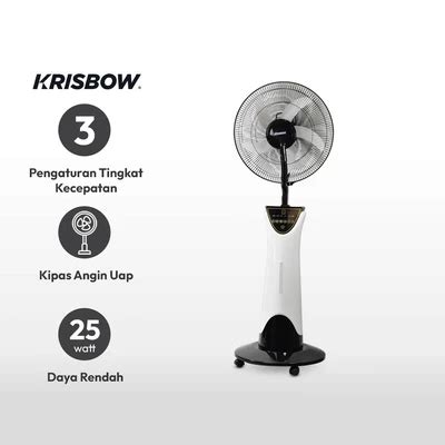 Jual Krisbow Ltr Kipas Angin Uap Emergency Putih Terbaru Ruparupa