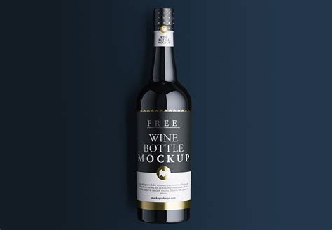 Wine Bottle Free Mockup Psd 2023 Daily Mockup