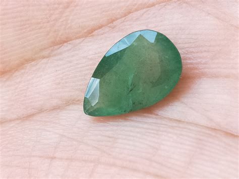 2 5 Cts Precious Emerald Pear Cut Faceted Stones Natural Etsy