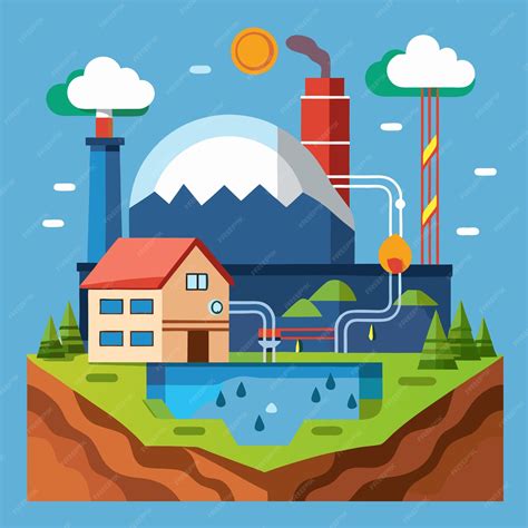 Geothermal Energy Clipart Vector Art And Illustration Premium Ai