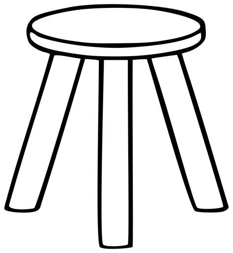 Clipart Three Legged Stool Outline