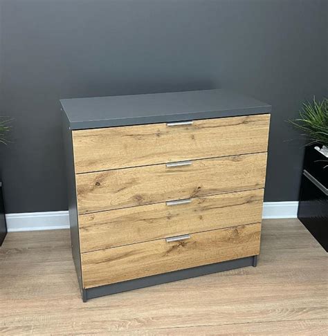 Комод Komfort 4 шухляди антрацит дуб тахо — ціна 3900 грн у каталозі Комоди Купити товари для