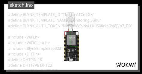 Monitoring SUhu Wokwi ESP32 STM32 Arduino Simulator