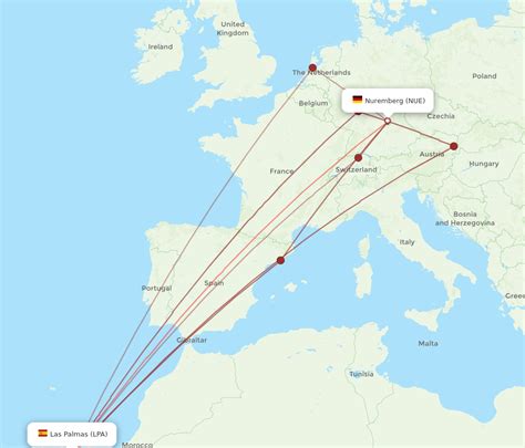 Flights From Nuremberg To Las Palmas NUE To LPA Flight Routes