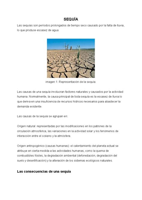Sequía Todo Sobre La Sequia SequÍa Las Sequías Son Períodos