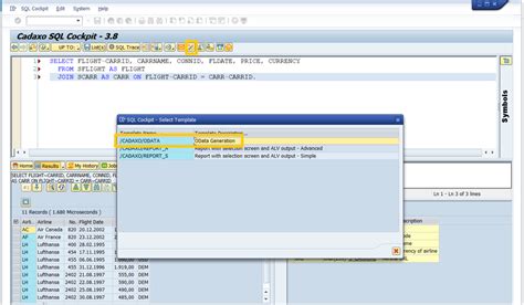 Cadaxo SQL Cockpit OData Service Generation Into Worklist Cadaxo GmbH