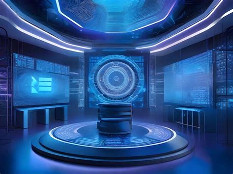 Premium Ai Image A Futuristic Laboratory Setting With Ai Chips Linked Intricately To Quantum Chips