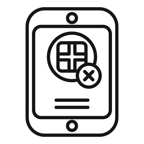 Service Phone Return Box Icon Outline Vector Parcel Product 21410559