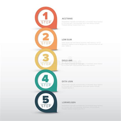 Progress Steps Vertical Template Stock Vector Illustration Of Option