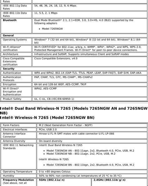 Intel 9461NG Intel Dual Band Wireless-AC 9461 User Manual Intel WiFi ...