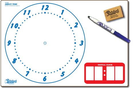 Clock Board Marker And Eraser Combo Kit —