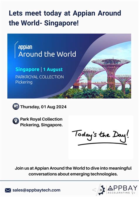 Appbay Technologies On Linkedin Appian Appianaroundtheworld Meet Tech Singapore Parkroyal