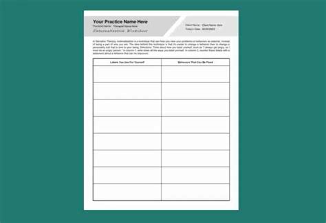 Narrative Therapy Externalization Worksheet Pdf Therapybypro
