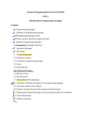 Doc Aug Notes Csc P Advanced Programming Practice