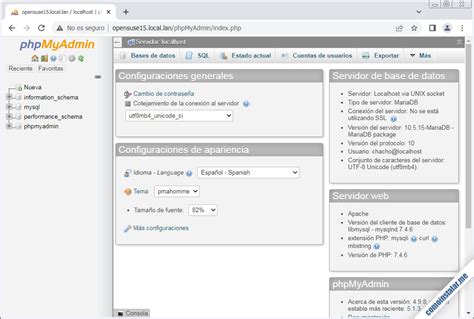 Cómo instalar phpMyAdmin en openSUSE Leap Tutorial