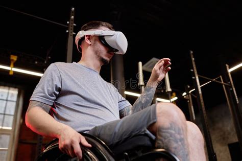 Interacting With Virtual Objects In Gym Stock Image Image Of