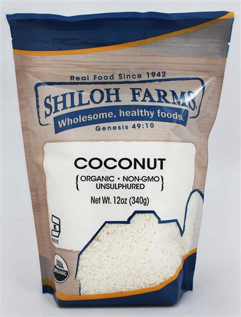 Shredded Coconut Organic Non Gmo Shiloh Farms