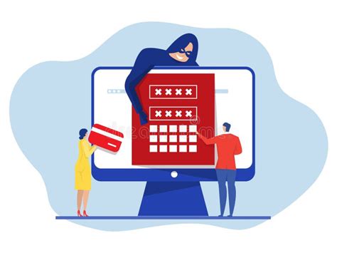 Hacker Steal Password Digital Money Theft Attack Male Client